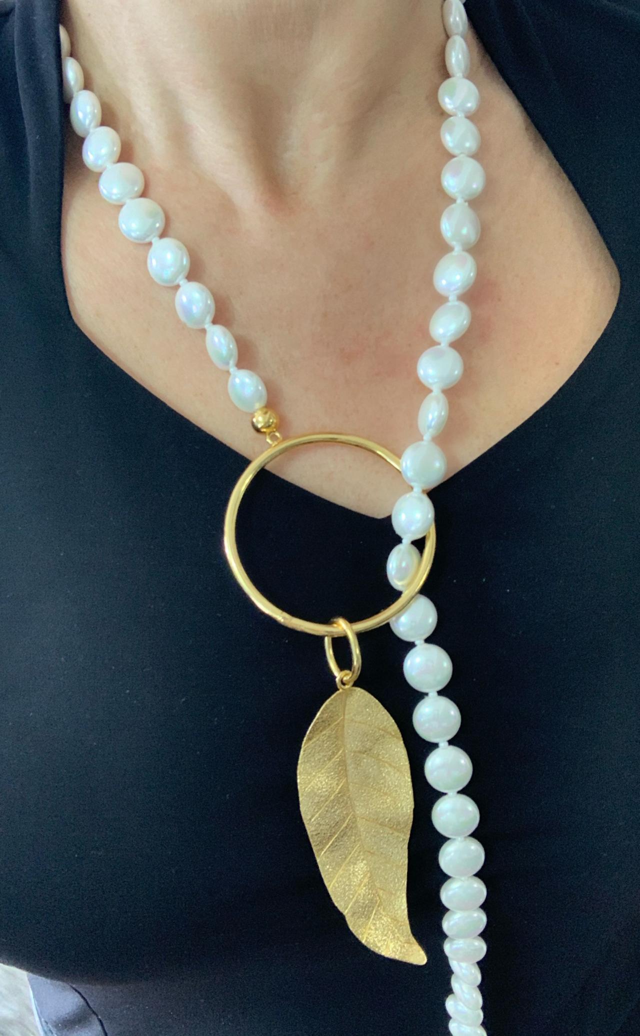 Handmade Shell Pearls Necklace Set In Bronze 24k Gold Plated on Luulla
